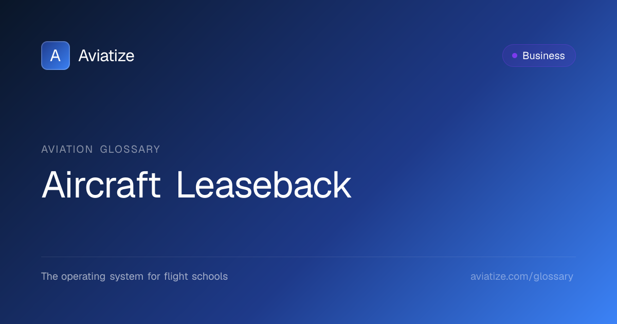 Aircraft Leaseback for Flight Schools | Owner Economics & Lease Terms ...